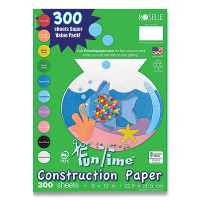Roselle Vibrant Art Heavyweight Construction Paper | RLPCON01300 | Wynn ...